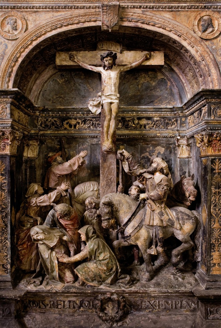 Altar Piece, Central Panel, The Crucifixion and the Swoon of the Virgin